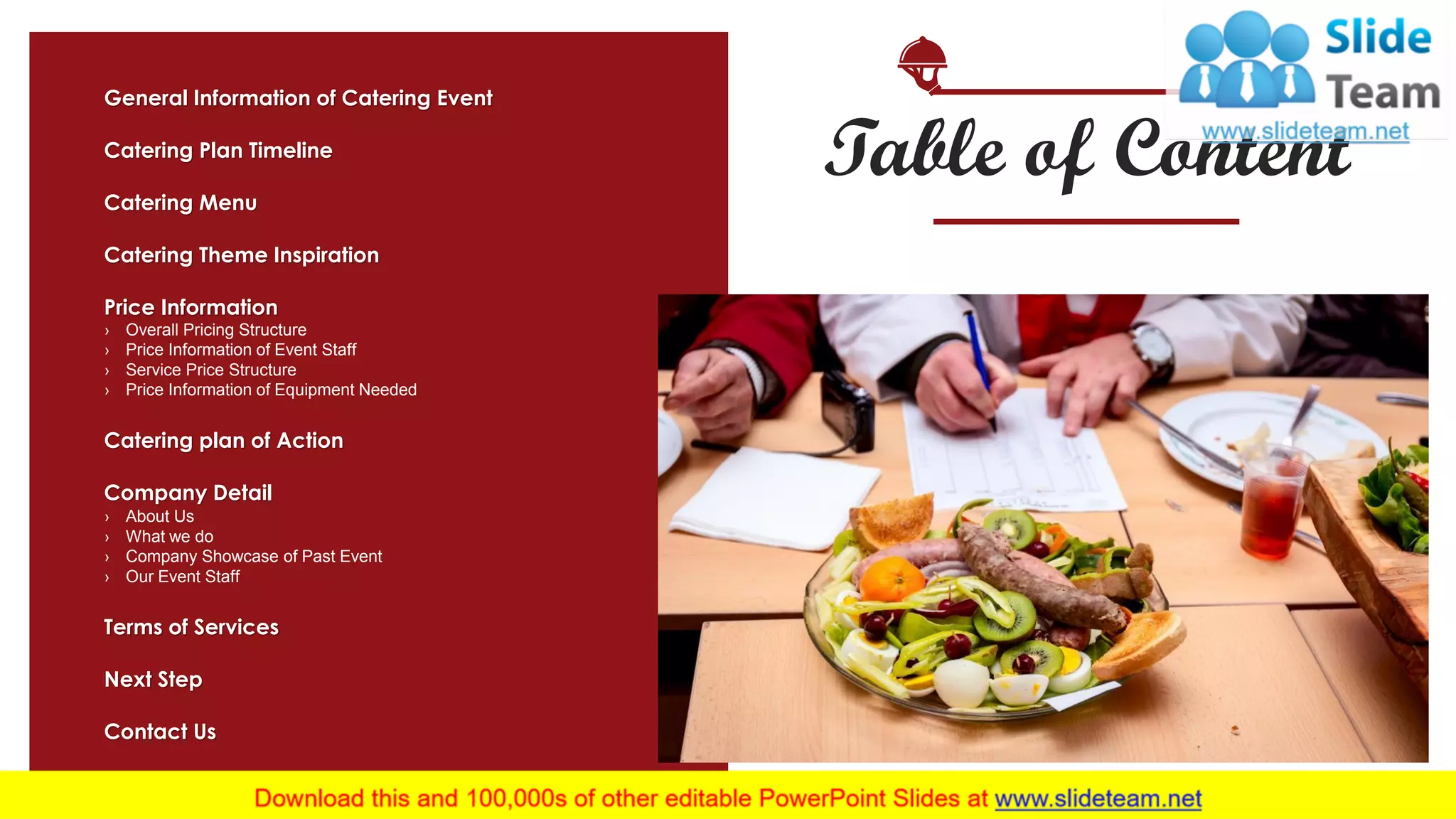 Catering Proposal Template PowerPoint Presentation Slides | PDF