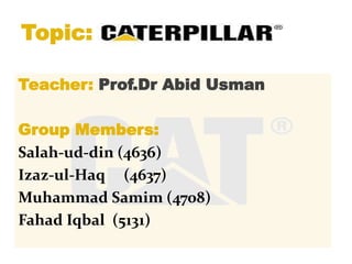 Caterpillar Presentation | PPTX