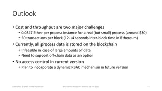 Caterpillar: A Blockchain-Based Business Proces Management System | PPTX
