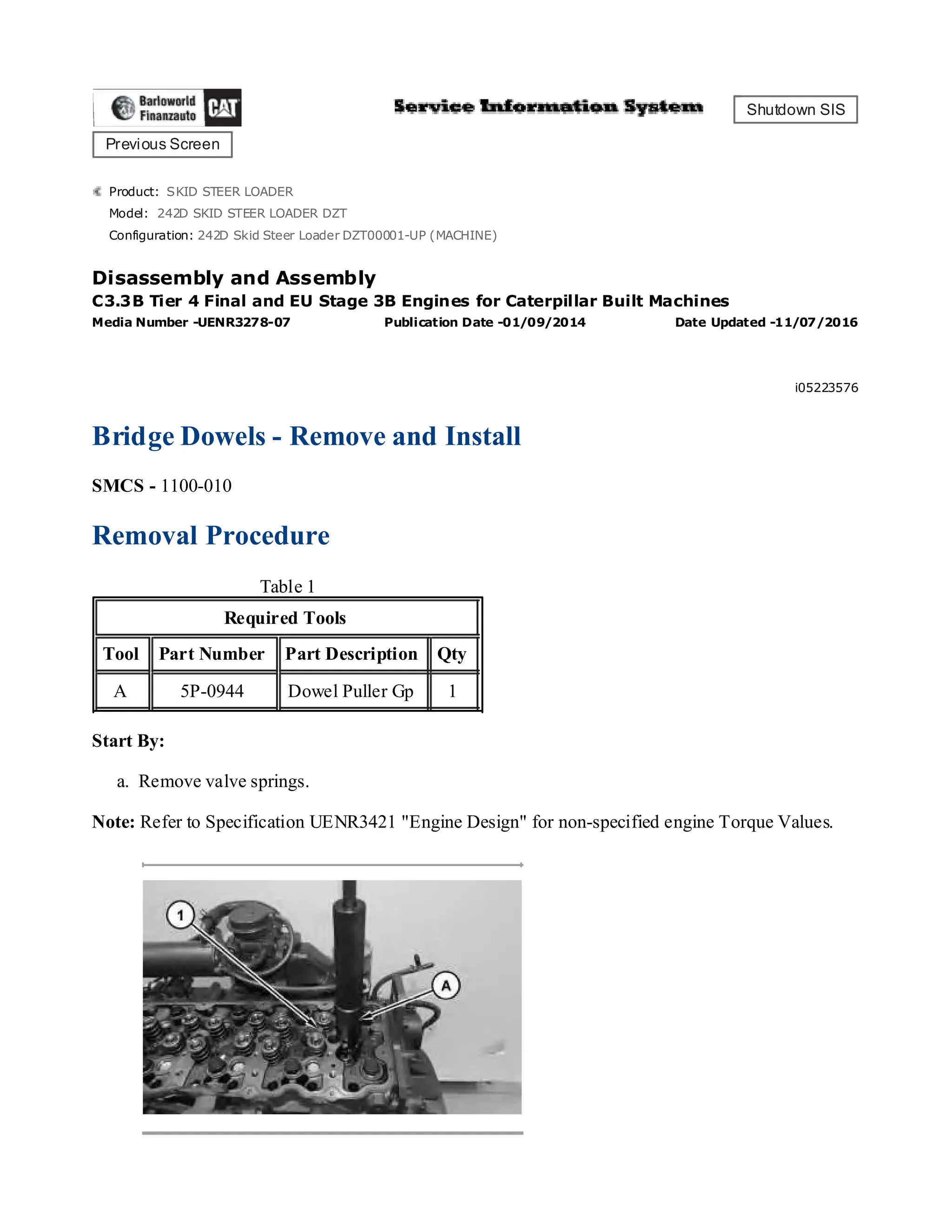 caterpillar 242d skid steer loader (DZT) service manual | PDF