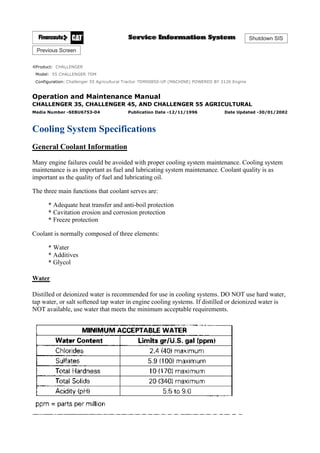 caterpillar 55 challenger operation maintenance manual | PDF