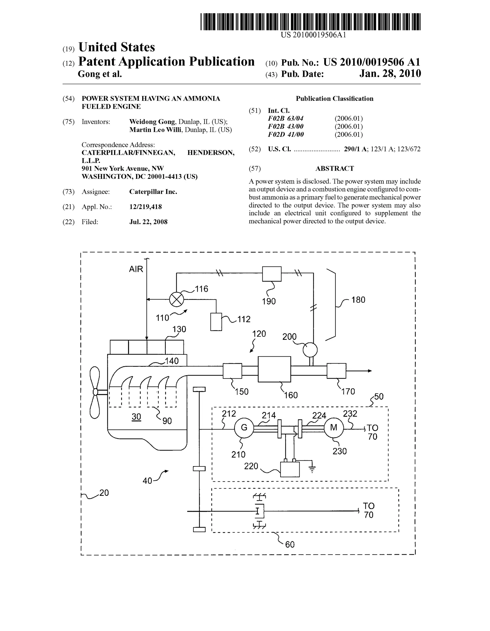 Caterpillar ammonia engine patent power production microgrids | PDF