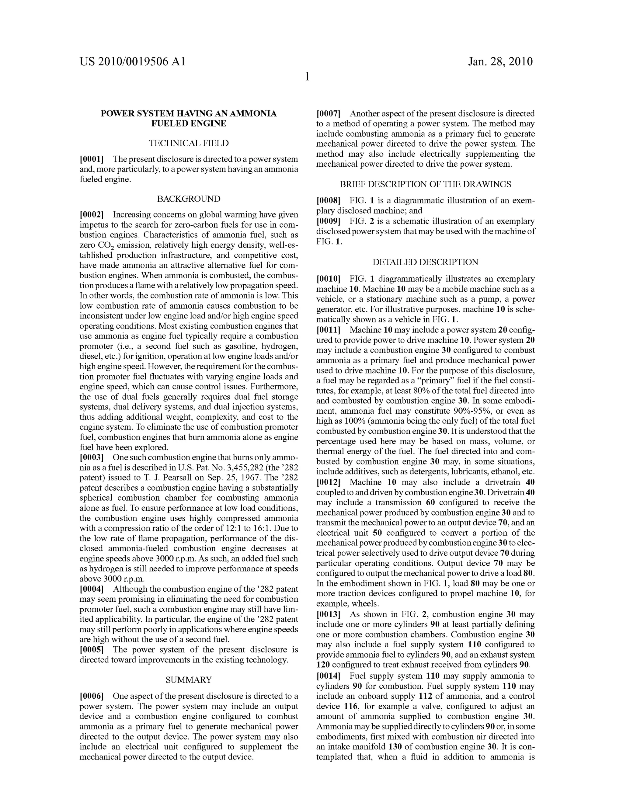 Caterpillar ammonia engine patent power production microgrids | PDF