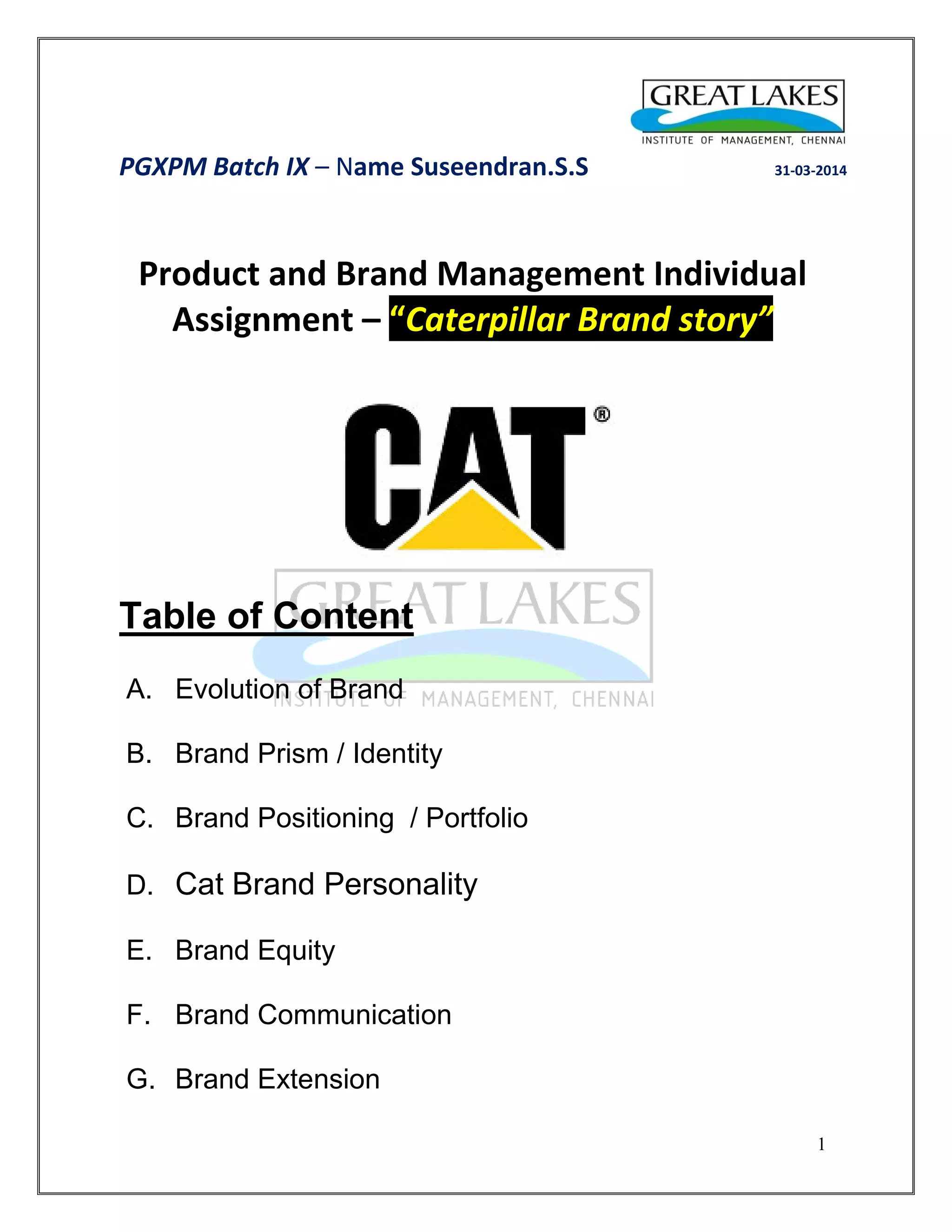 Caterpillar brand story | PDF