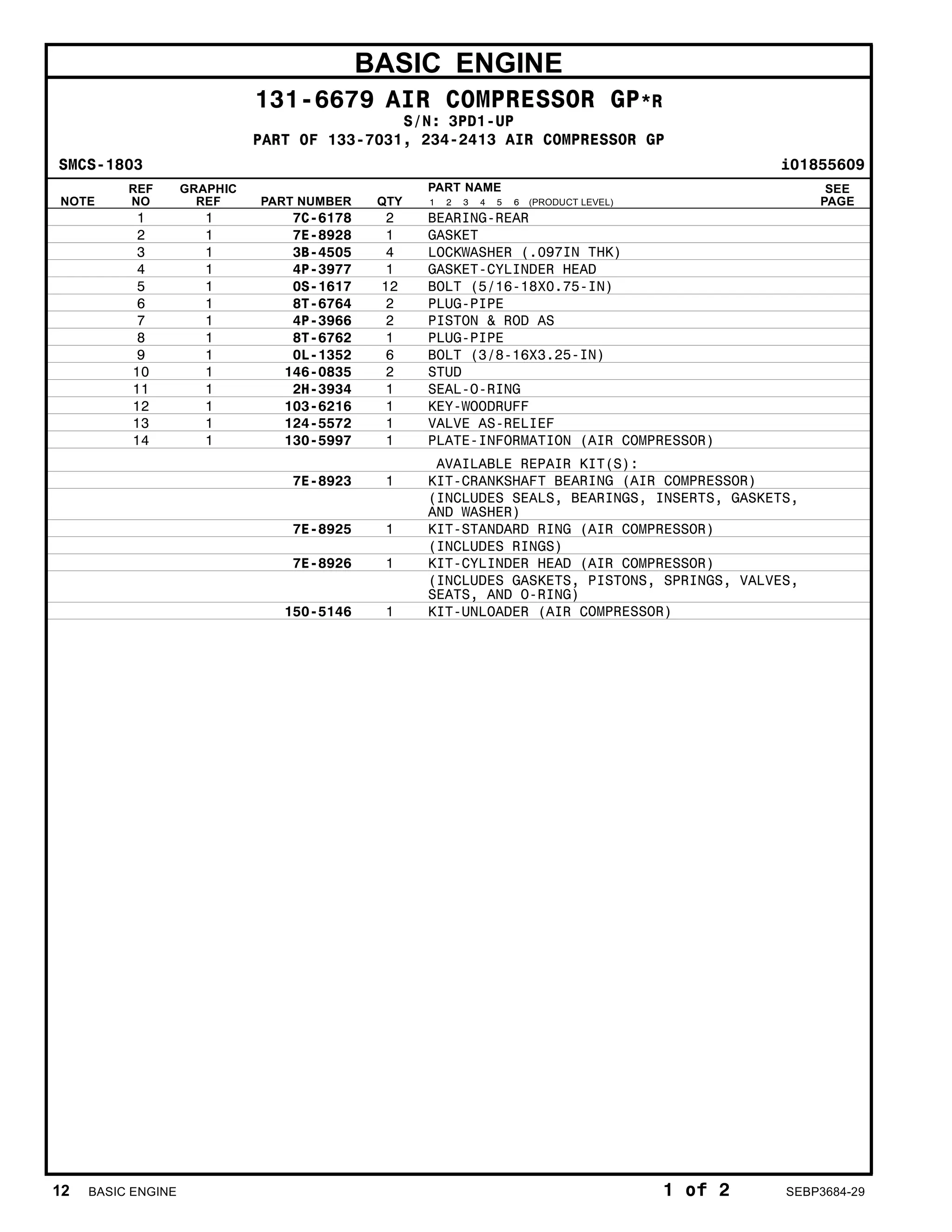 Caterpillar CAT 140H Motor Grader Parts Catalogue Manual Instant ...