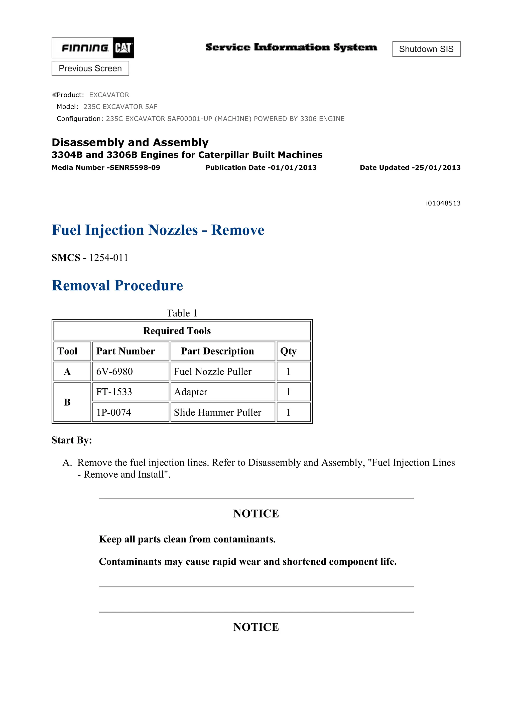Caterpillar Cat 235C EXCAVATOR (3306 ENGINE) Service Repair Manual.pdf
