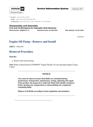 Caterpillar cat 236 d skid steer loader (prefix mpw) service repair manual (mpw00001 and up) | PDF