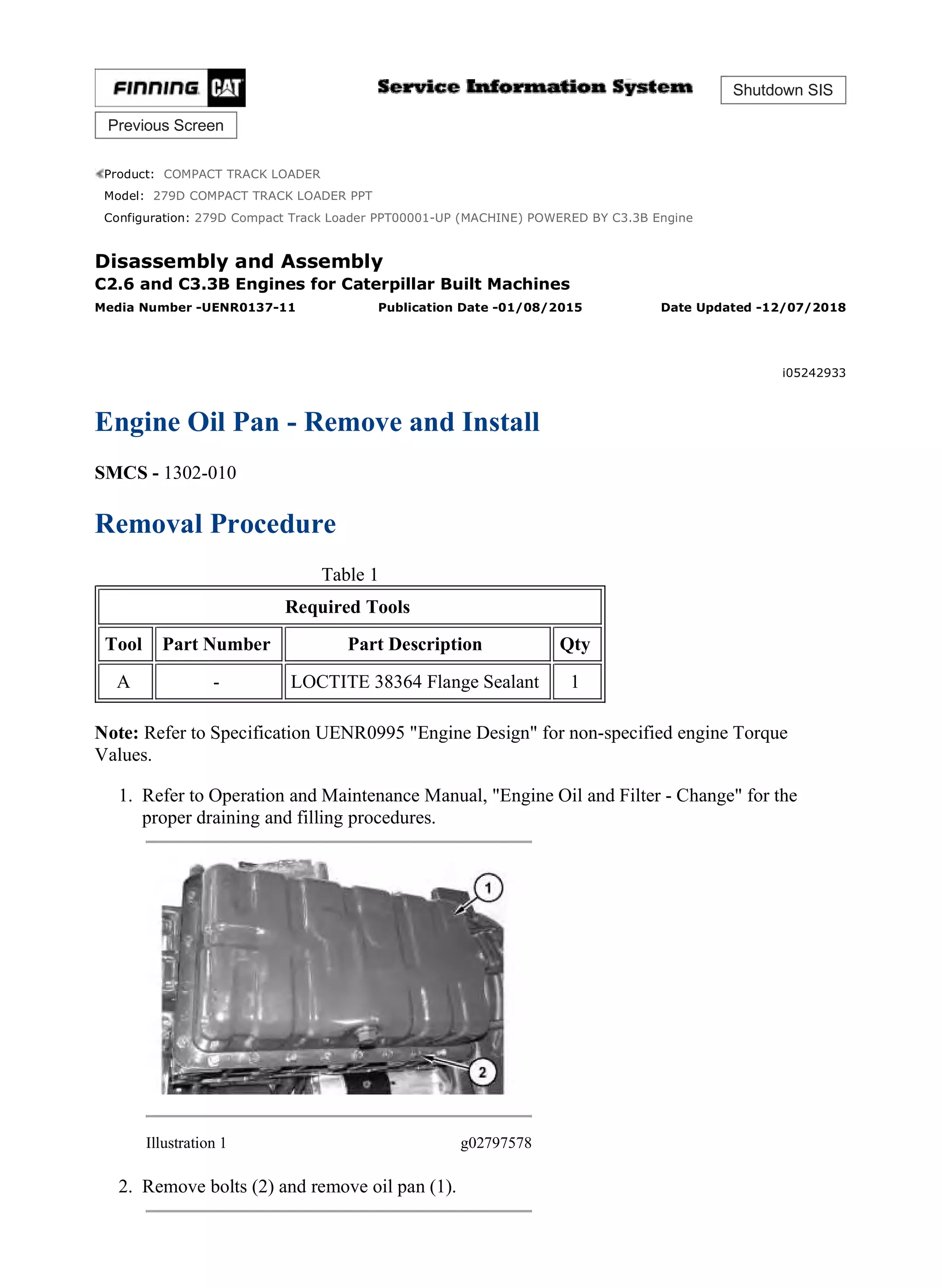 Caterpillar cat 279 d compact track loader (prefix ppt) service repair ...