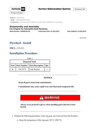 Caterpillar Cat 312D Excavator (Prefix KCD) Service Repair Manual ...