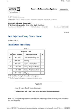 Caterpillar Cat 320D2 Excavator (Prefix NBF) Service Repair Manual ...