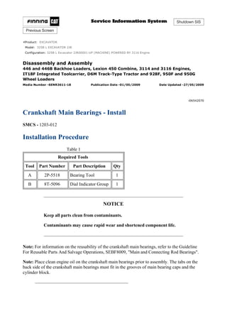 Caterpillar cat 325 b l excavator (prefix 2jr) service repair manual ...