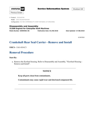 Caterpillar Cat 325C EXCAVATOR (Prefix BKT) Service Repair Manual ...