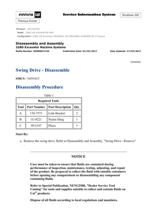 Caterpillar cat 328 d lcr excavator (prefix rmx) service repair manual ...