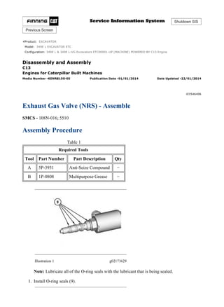 Caterpillar cat 349 e l excavator (prefix etc) service repair manual ...