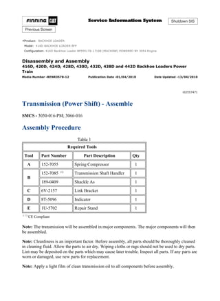 Caterpillar Cat 416D Backhoe Loader (Prefix BFP) Service Repair Manual ...