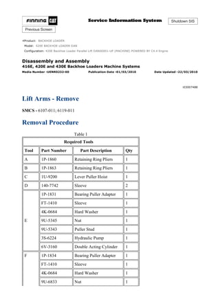 Caterpillar cat 420 e backhoe loader (prefix dan) service repair manual ...