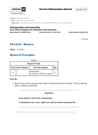 Caterpillar Cat 422E Backhoe Loader (Prefix DSK) Service Repair Manual ...