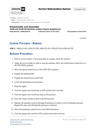 Caterpillar cat 424 b backhoe loader (prefix jrc) service repair manual ...