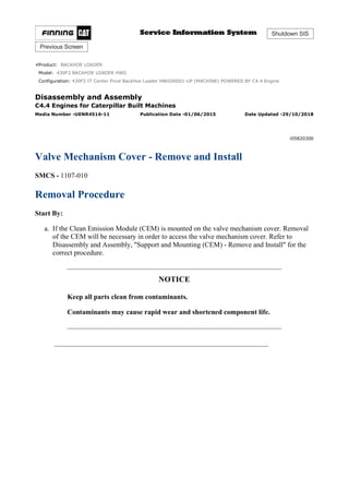 Caterpillar Cat 430F2 Backhoe Loader (Prefix HWG) Service Repair Manual ...