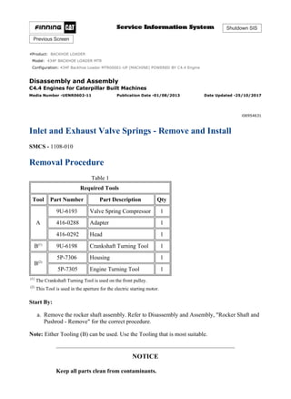 Caterpillar cat 434 f backhoe loader (prefix mtr) service repair manual ...