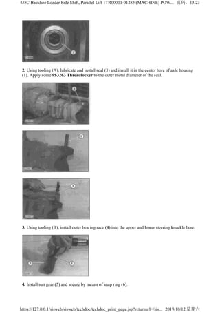 Caterpillar cat 438 c backhoe loader (prefix 1tr) service repair manual ...