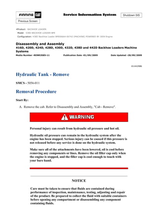 Caterpillar cat 438 d backhoe loader (prefix bpe) service repair manual (bpe00664 00742) | PDF