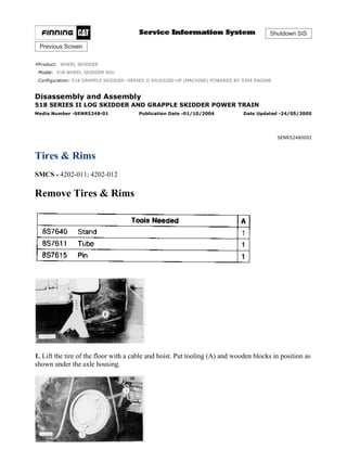 Caterpillar cat 518 wheel skidder (prefix 95 u) service repair manual ...