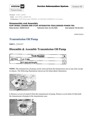 Caterpillar Cat 924F Wheel Loader (Prefix 6MN) Service Repair Manual ...