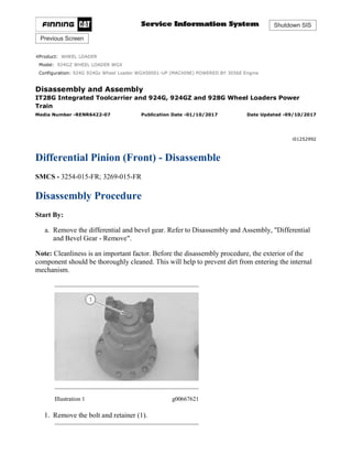 Caterpillar Cat 924G Wheel Loader (Prefix WGX) Service Repair Manual ...