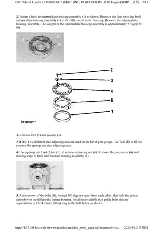 Caterpillar cat 938 f wheel loader (prefix 2rm) service repair manual (2rm00001 and up) | PDF