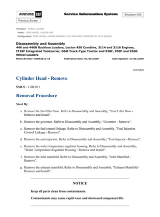 Caterpillar cat 938 g wheel loader (prefix 8rs) service repair manual (8rs00611 and up) | PDF