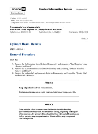 Caterpillar cat 950 b wheel loader (prefix 63r) service repair manual ...