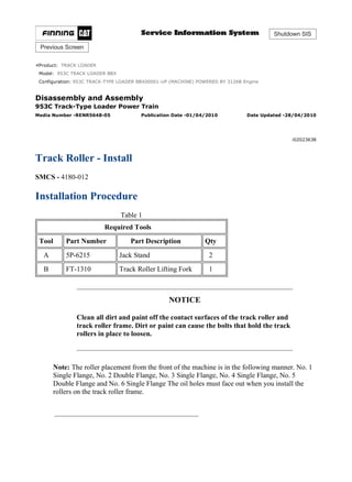 Caterpillar cat 953 c track loader (prefix bbx) service repair manual (bbx00001 up) | PDF