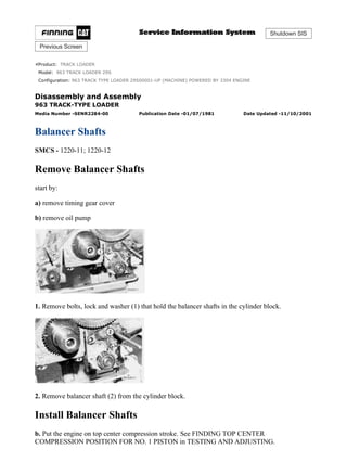 Caterpillar cat 963 track loader (prefix 29 s) service repair manual (29s00001 and up) | PDF