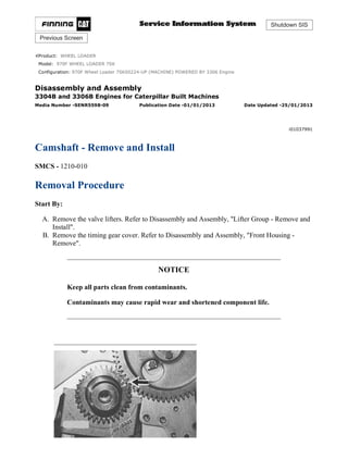 Caterpillar Cat 970F Wheel Loader (Prefix 7SK) Service Repair Manual ...