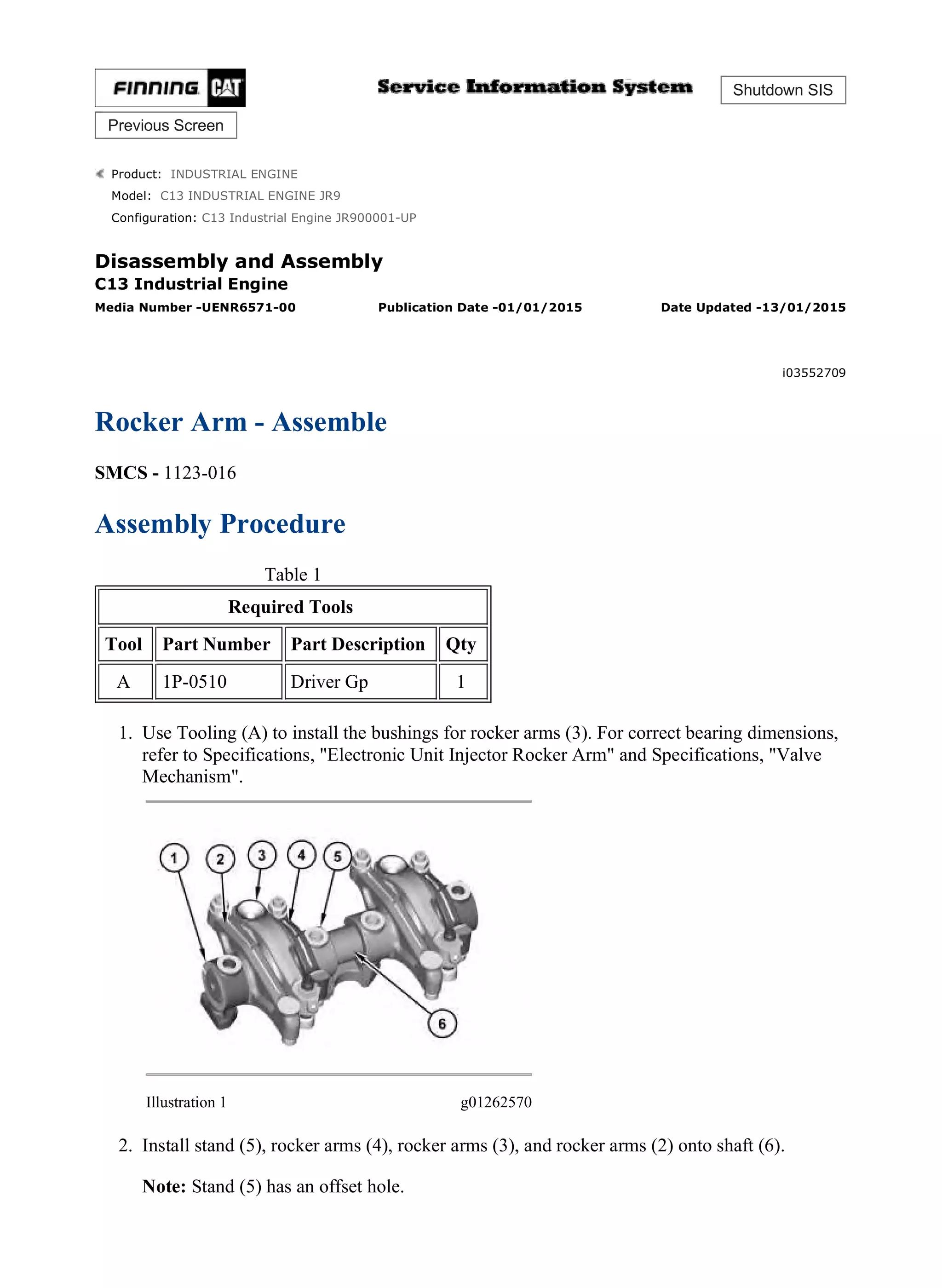Caterpillar cat c13 industrial engine (prefix jr9) service repair ...