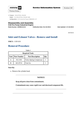 Caterpillar cat c18 industrial engine (prefix nbb) service repair ...