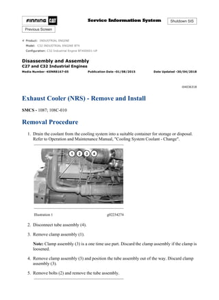 Caterpillar cat c32 industrial engine (prefix bt4) service repair manual (bt400001 and up) | PDF