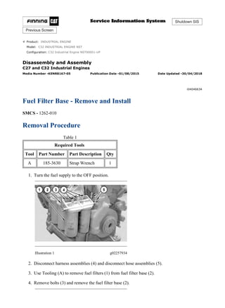 Caterpillar Cat C32 Industrial Engine (Prefix NST) Service Repair ...