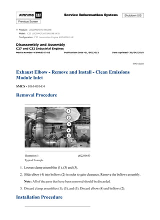 Caterpillar Cat C32 Locomotive Engine (Prefix WJD) Service Repair ...