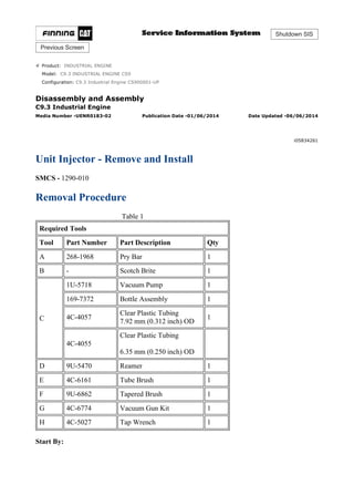 Caterpillar cat c9.3 industrial engine (prefix cs9) service repair ...