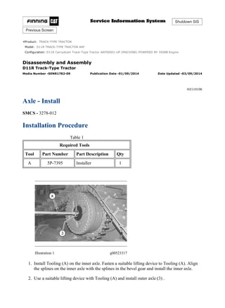 Caterpillar cat d11 r track type tractor (prefix aaf) service repair ...