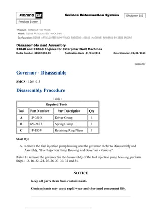 Caterpillar cat d250 b articulated dump truck (prefix 5wd) service repair manual (5wd00001 00550 ...