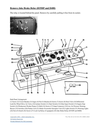 Caterpillar cat d35 hp articulated dump truck (prefix 3fd) service ...
