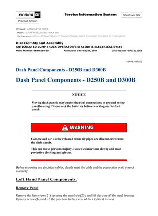 Caterpillar cat d35 hp articulated dump truck (prefix 3fd) service ...