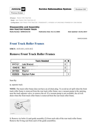 Caterpillar cat d6 h track type tractor (prefix 4yf) service repair ...