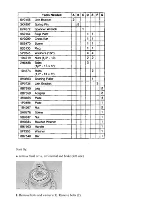 Caterpillar cat d6 h track type tractor (prefix 5hf) service repair ...