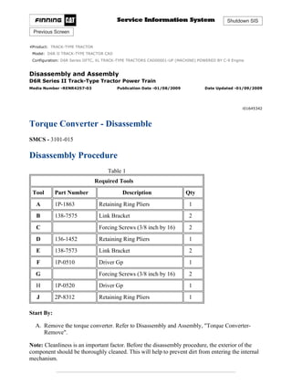 Caterpillar Cat D6R II TRACK-TYPE TRACTOR (Prefix CAD) Service Repair ...