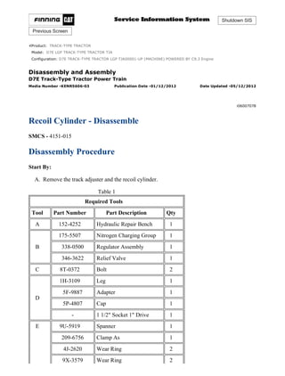 Caterpillar Cat D7E LGP TRACK-TYPE TRACTOR (Prefix TJA) Service Repair ...