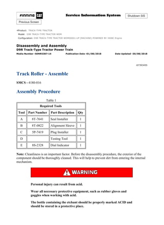 Caterpillar cat d9 r track type tractor (prefix wdm) service repair ...
